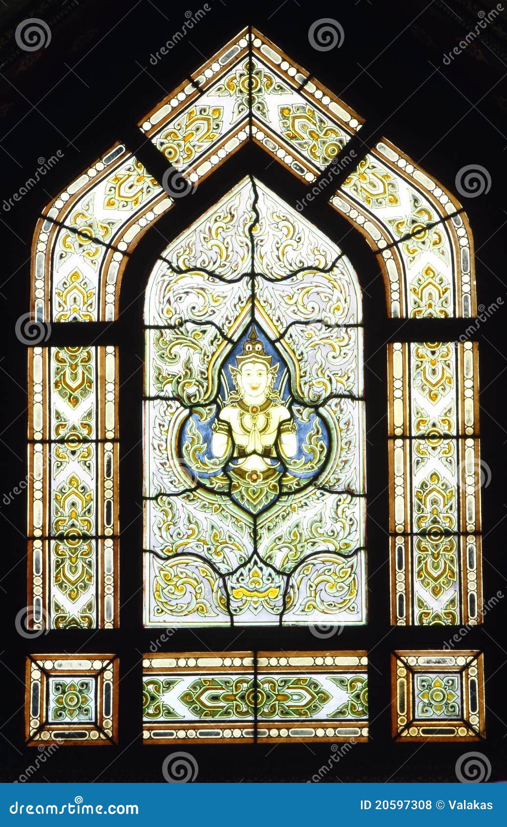Thai Style Architecture Of The Window Stock Photo - Image of buddhism ...