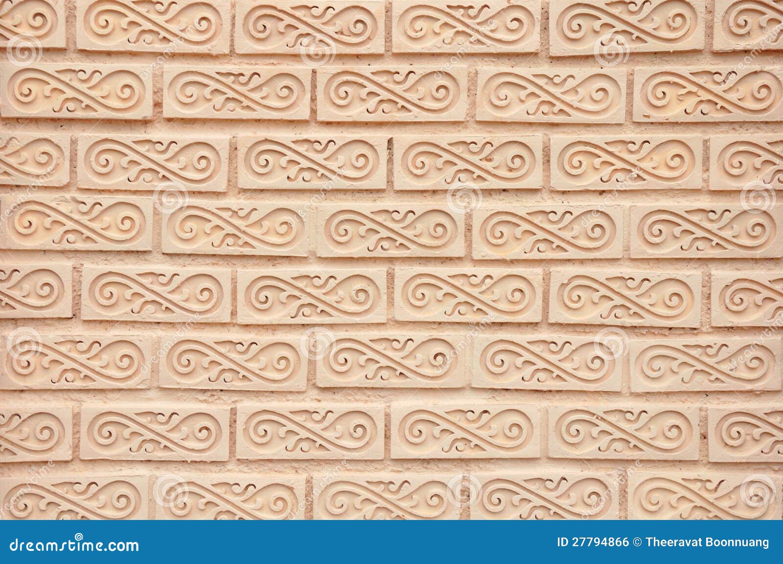 Thai Style Art Brick Wall Texture Stock Photo - Image of brick, asian ...