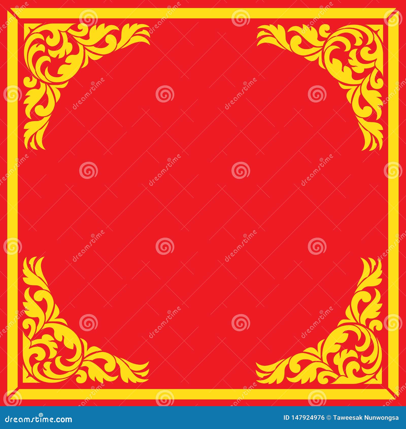 Thai Style Background. Vector Illustration Stock Illustration ...