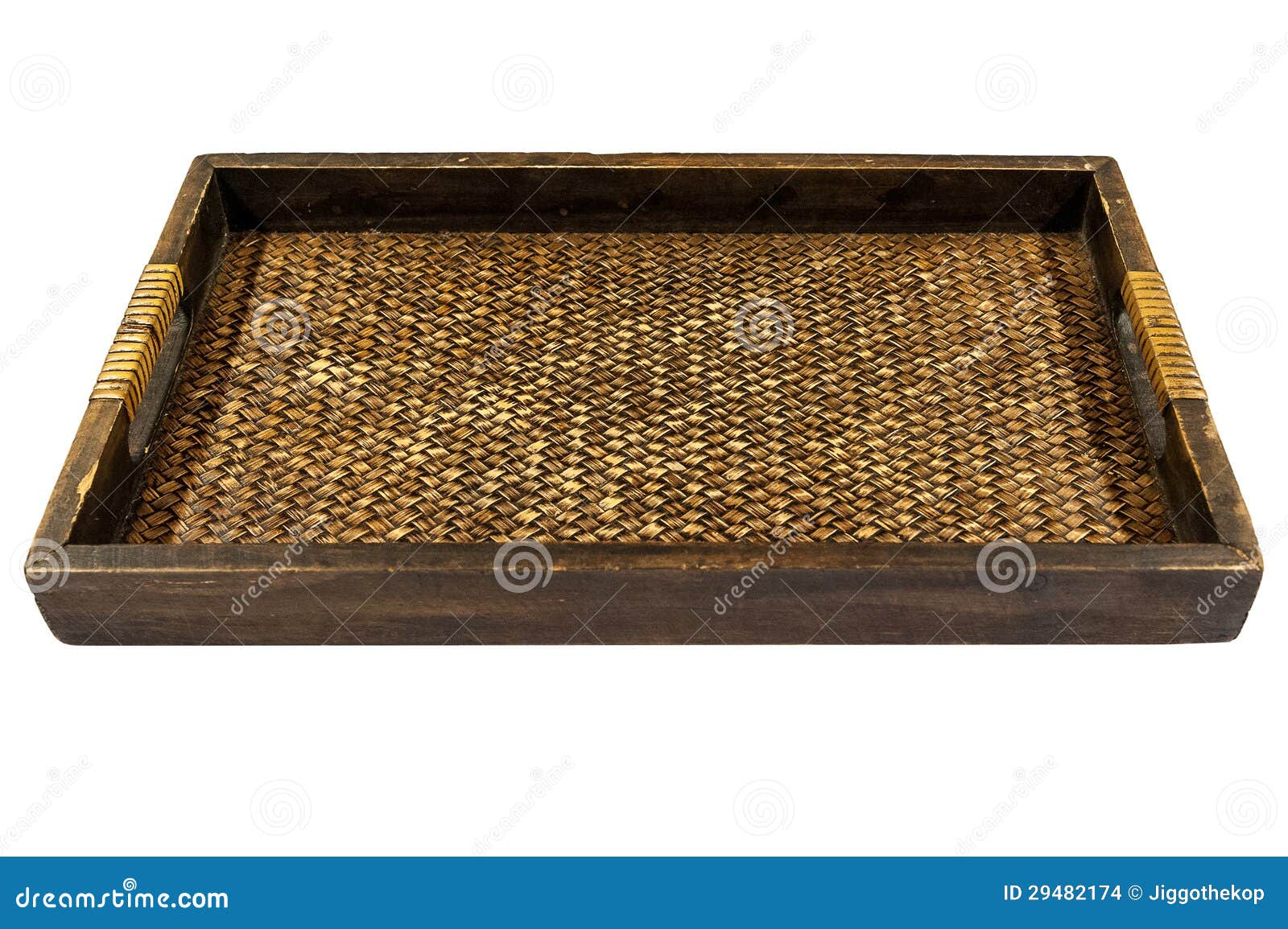 Thai Style Bamboo And Wooden Tray Royalty-Free Stock Image ...