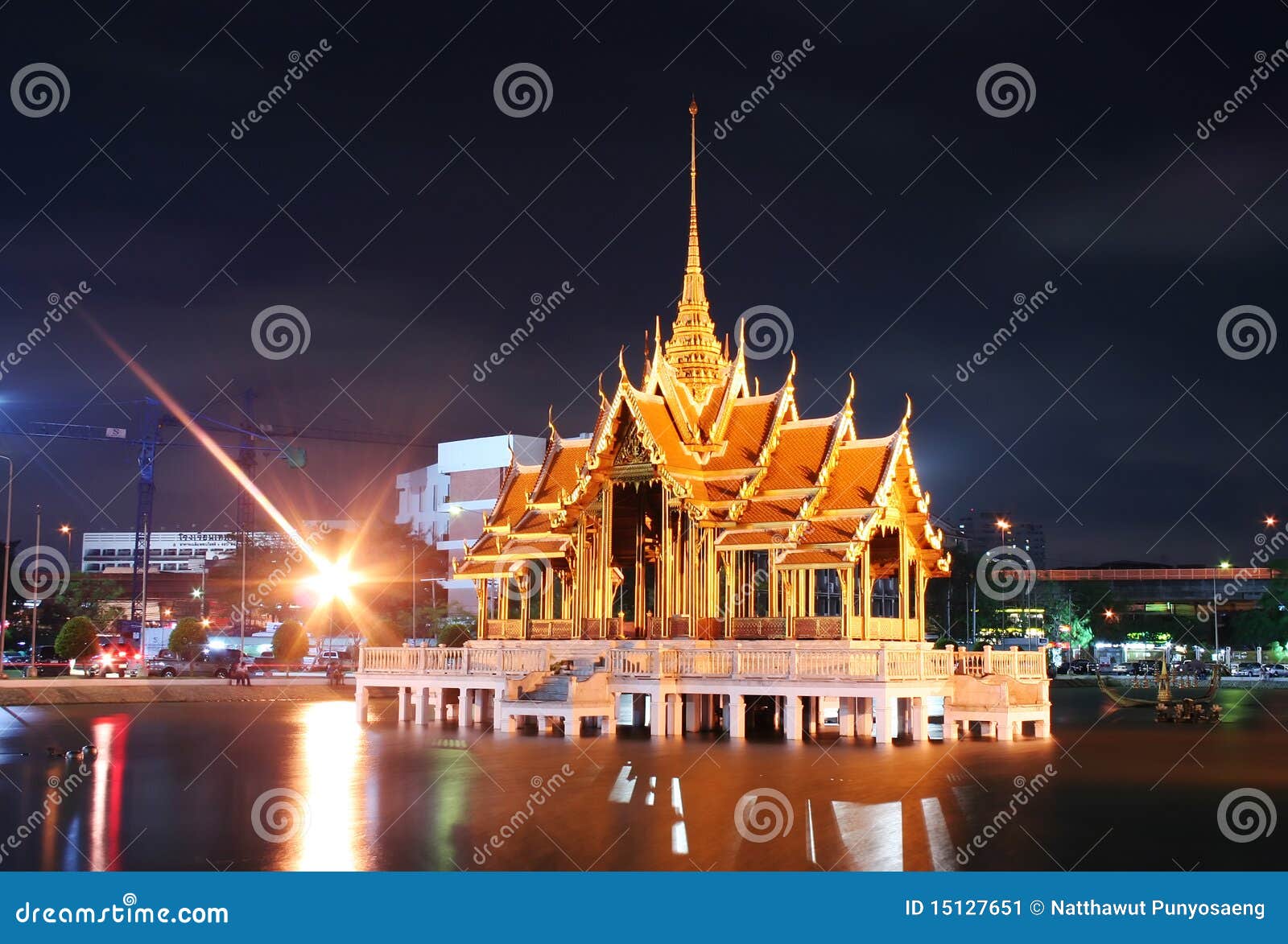 Thai-style buildings stock image. Image of meditating - 15127651