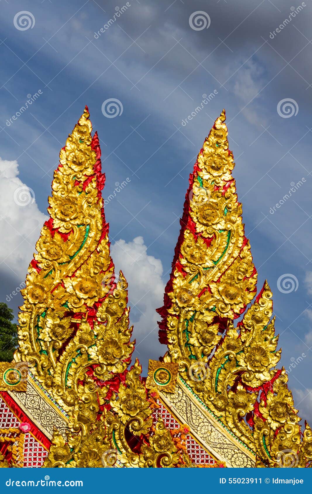 Thai style decoration stock image. Image of construction - 55023911