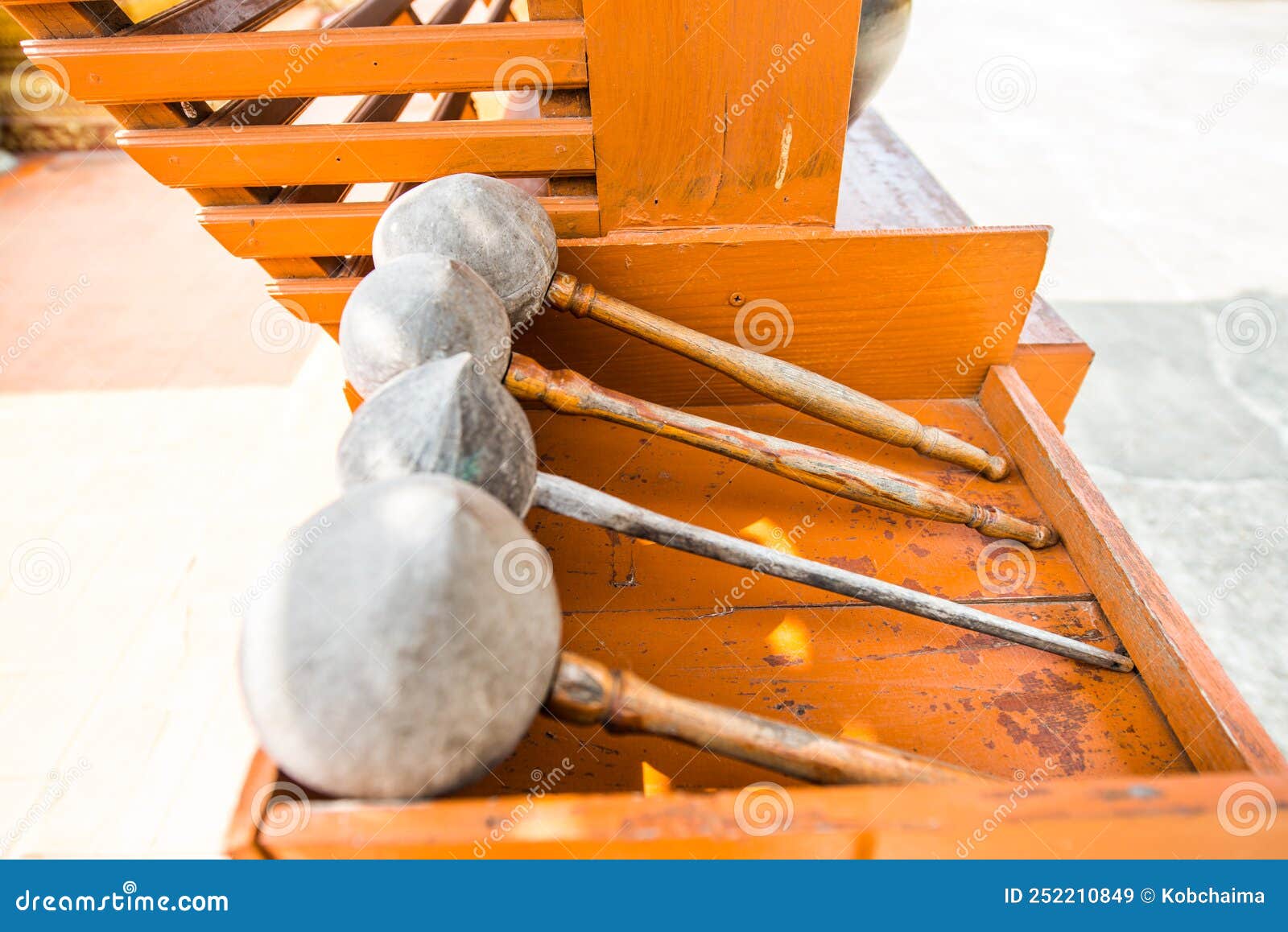 Thai Style Dipper for Drinking Water Stock Image - Image of rural ...