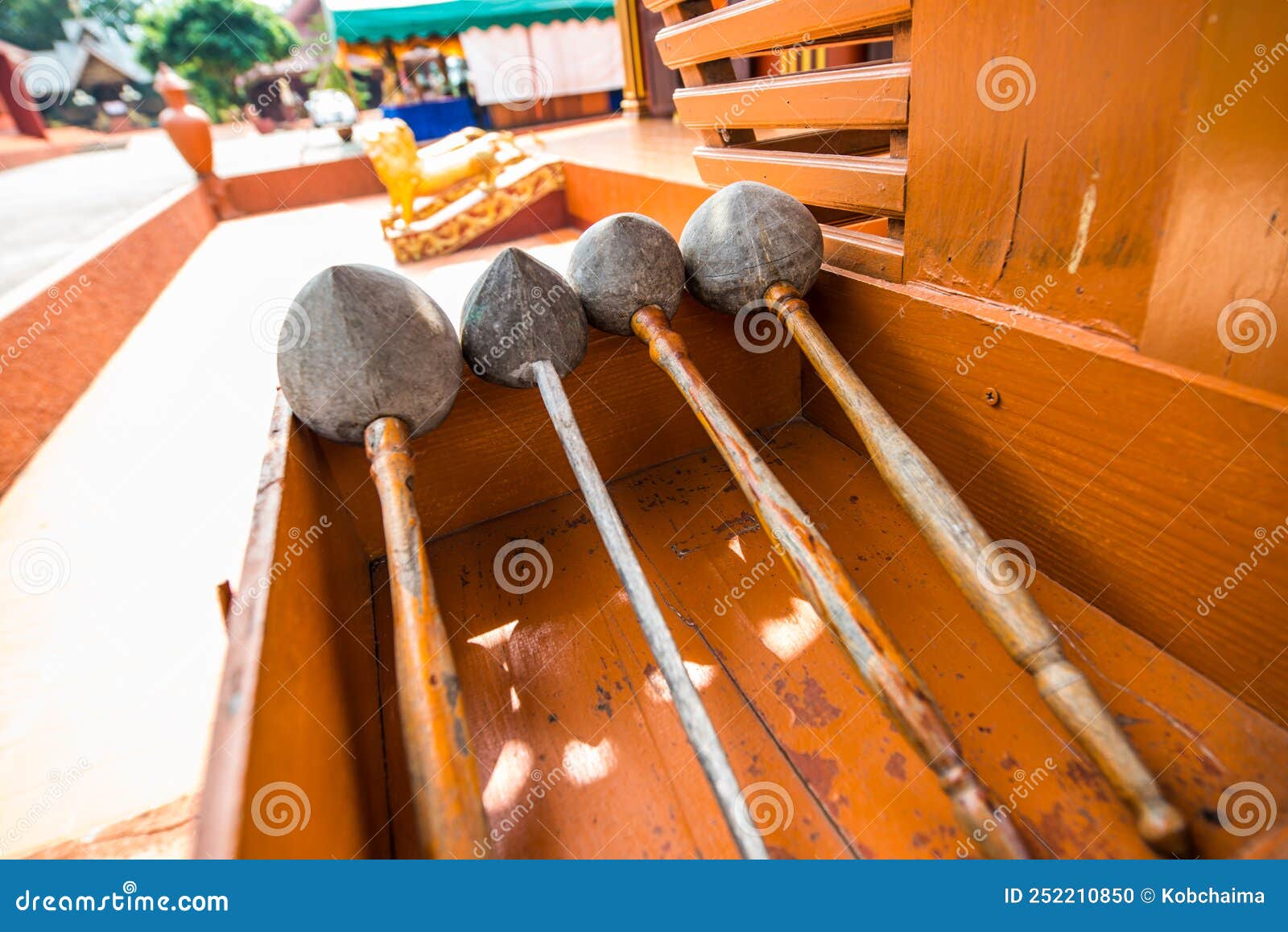 Thai Style Dipper for Drinking Water Stock Photo - Image of retro ...