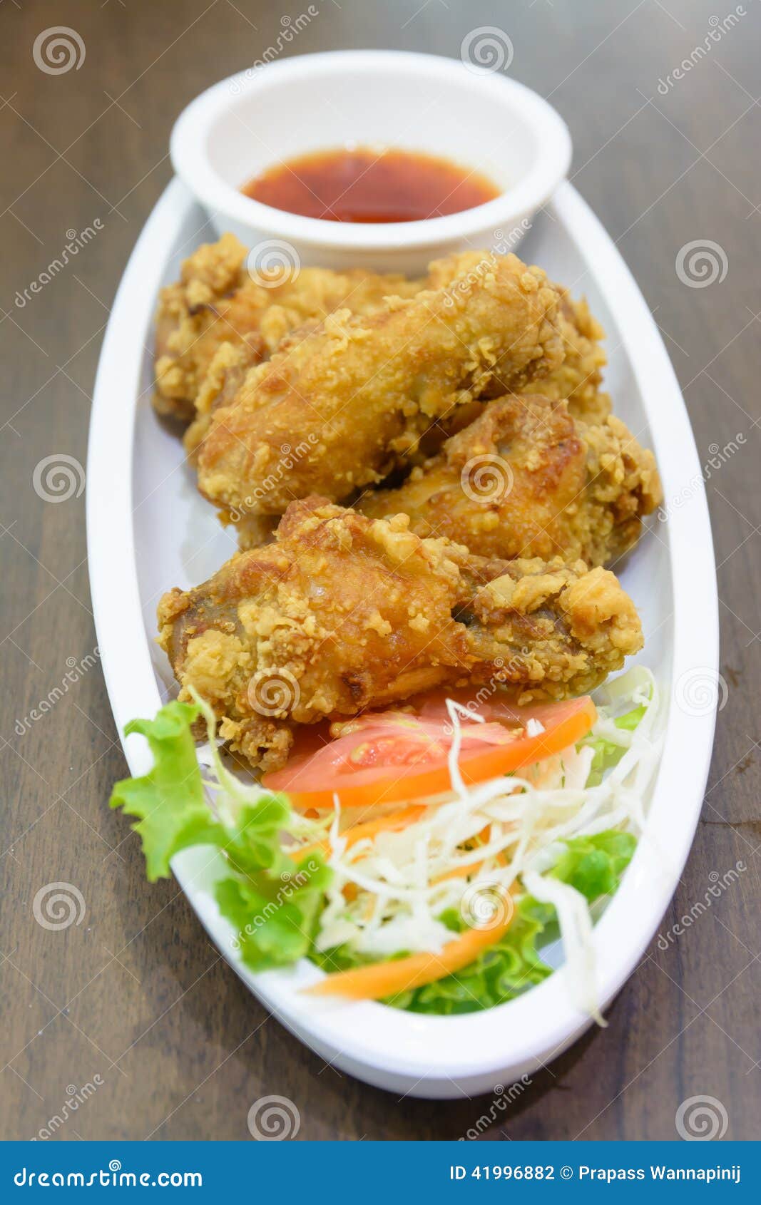Thai style Fried chicken stock photo. Image of cuisine - 41996882
