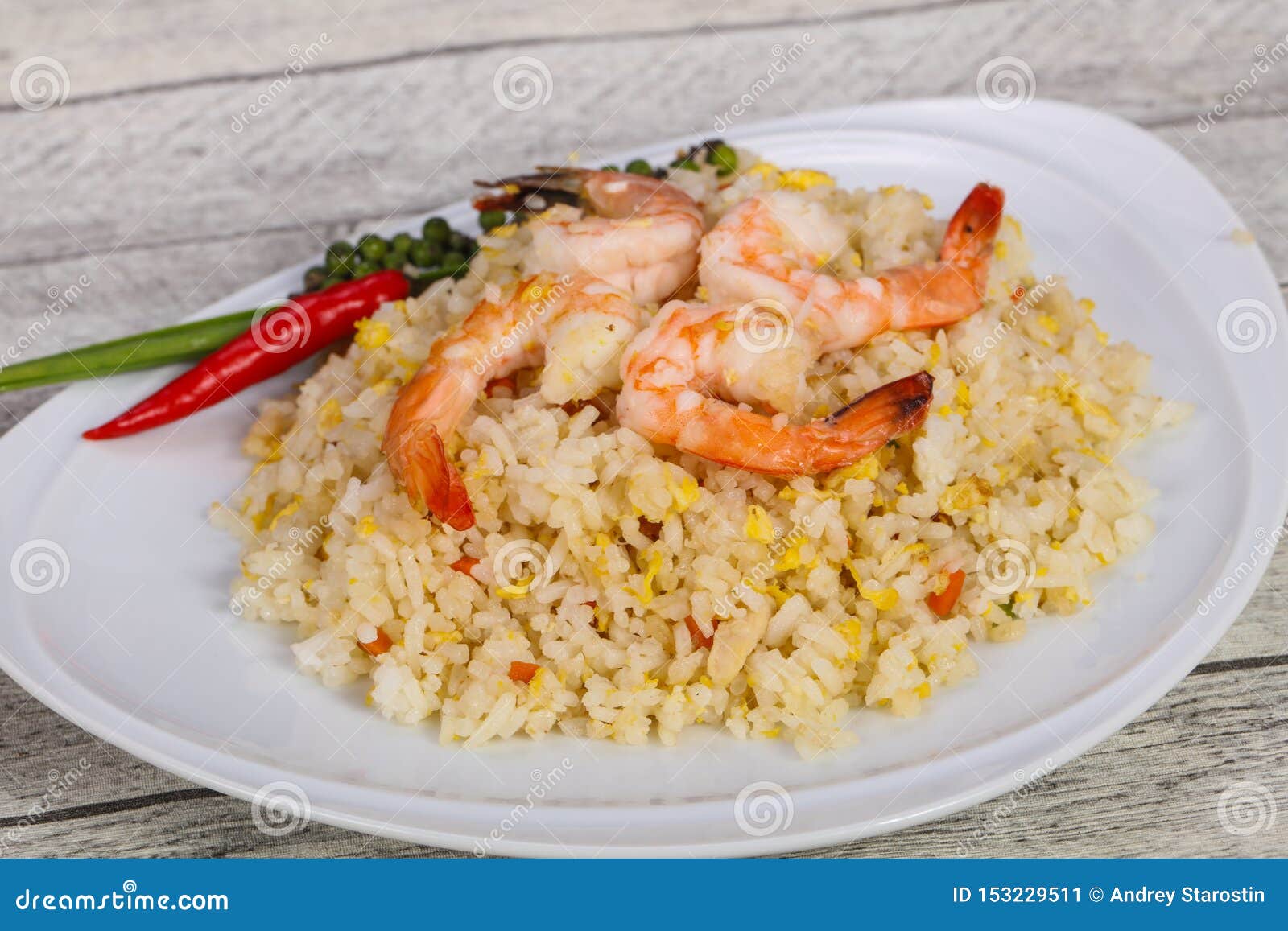 Thai Style Fried Rice with Prawn Stock Image - Image of rice ...