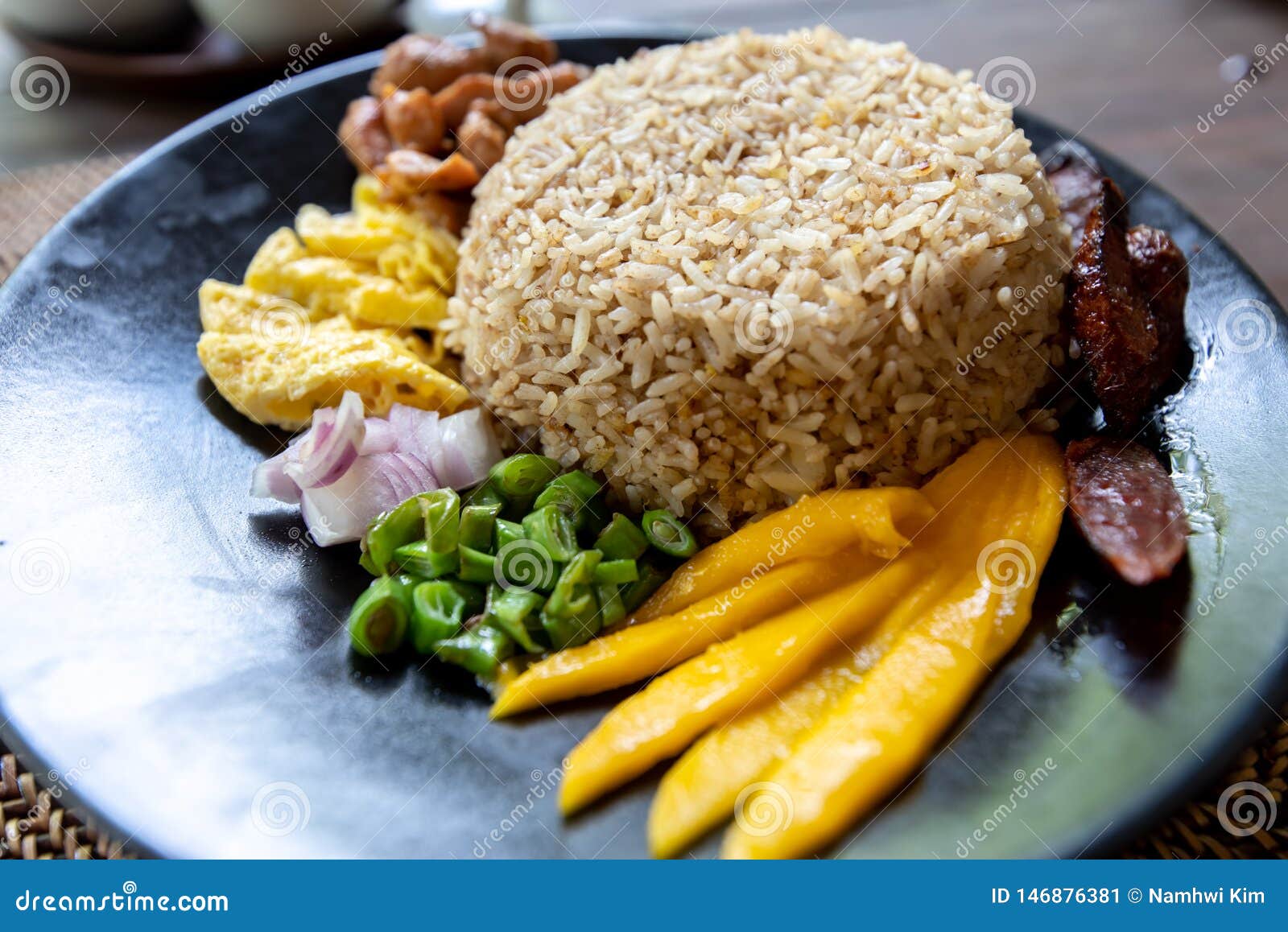 Thai style fried rice stock image. Image of dinner, thai - 146876381