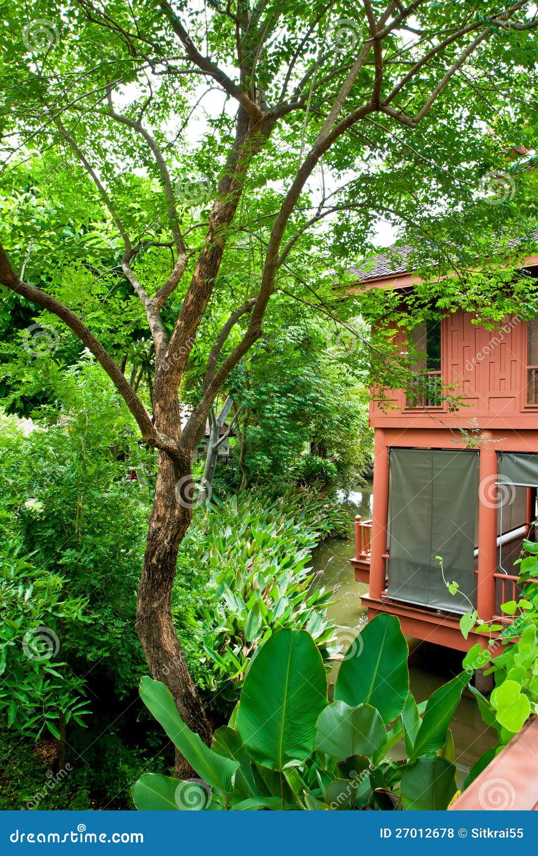 The Thai style garden stock photo. Image of architecture - 27012678