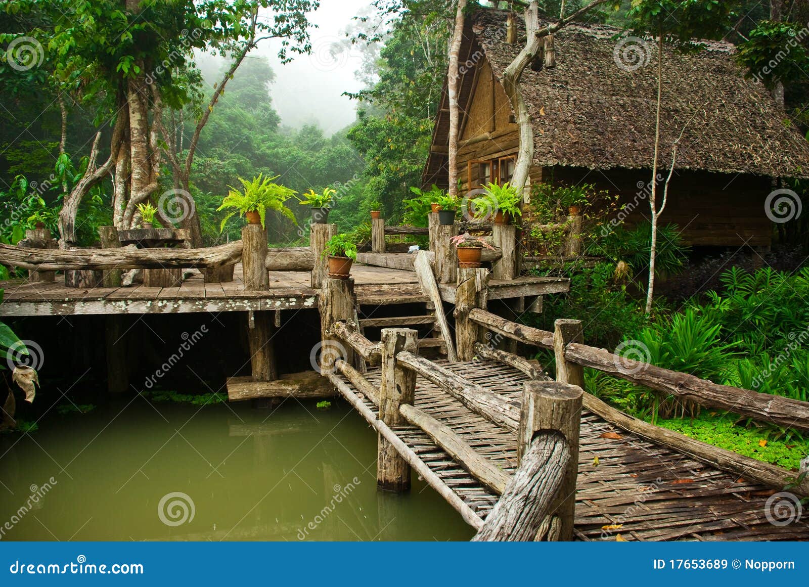 Thai-style gardens. stock image. Image of scenic, weather - 17653689