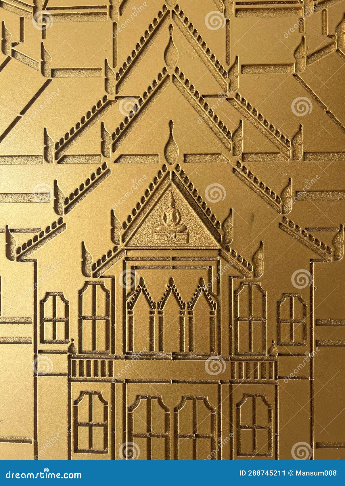 Thai Style Gold Thai Temple Stock Image - Image of design, decoration ...