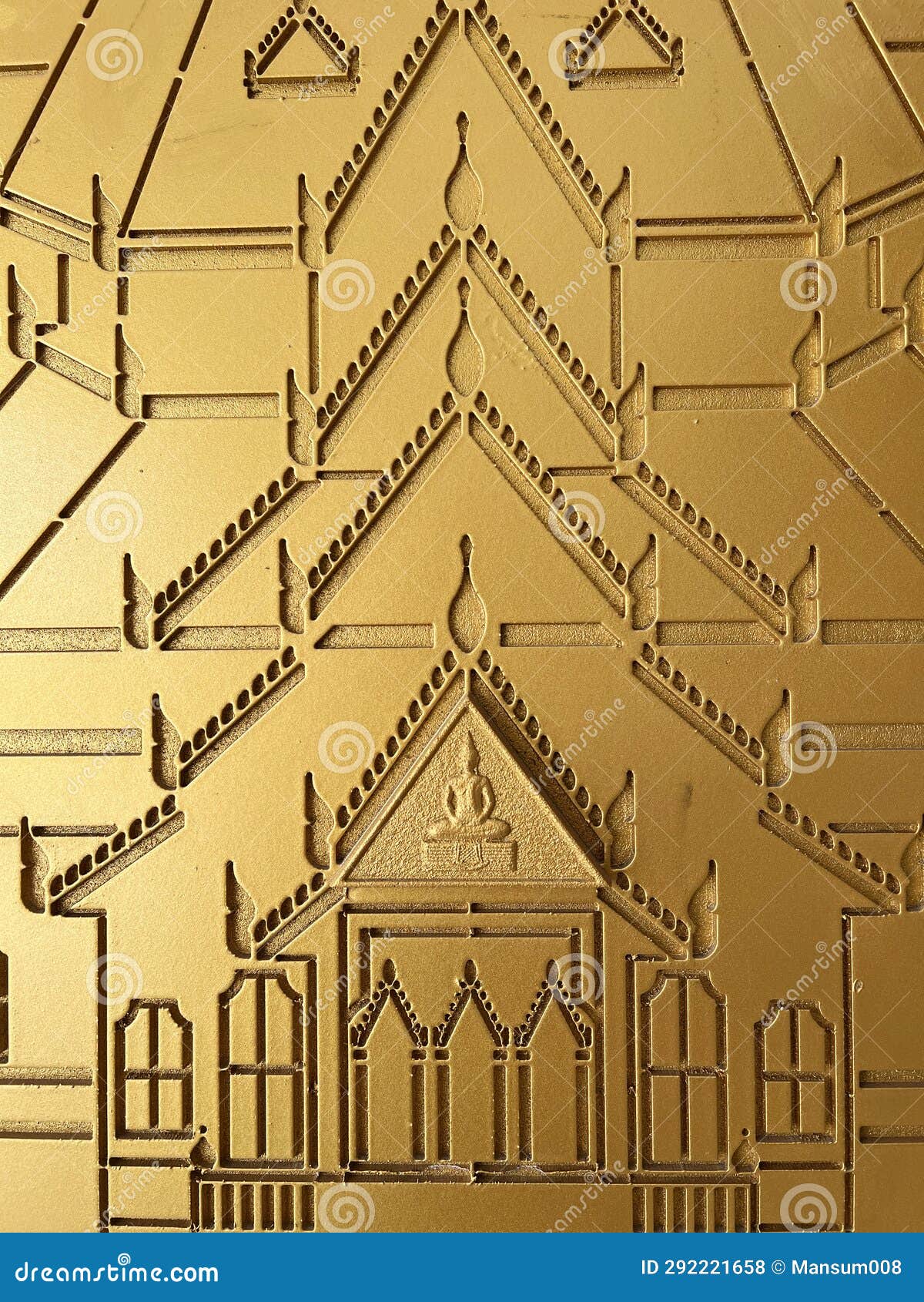 Thai Style Gold Thai Style Pattern Stock Illustration - Illustration of ...