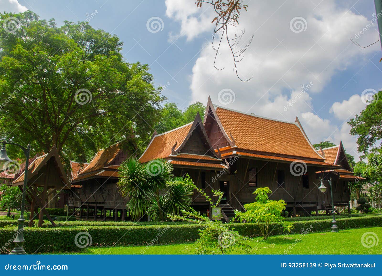 Thai style house stock image. Image of beautiful, corridor - 93258139