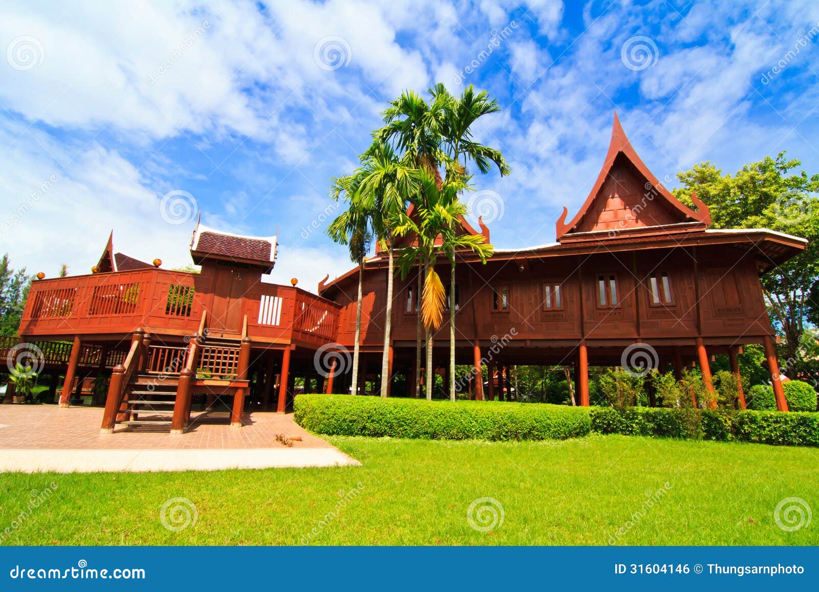 Thai style house stock photo. Image of structure, style - 31604146