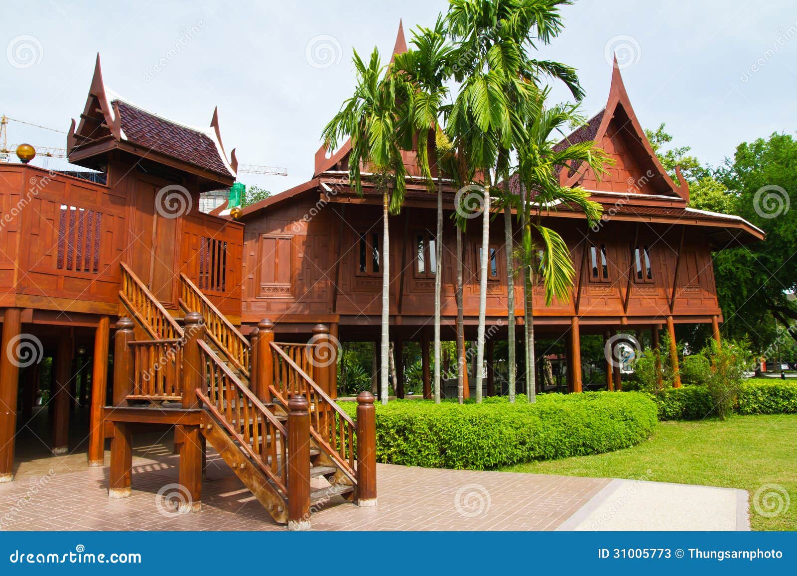 Thai style house stock image. Image of cultural, design - 31005773