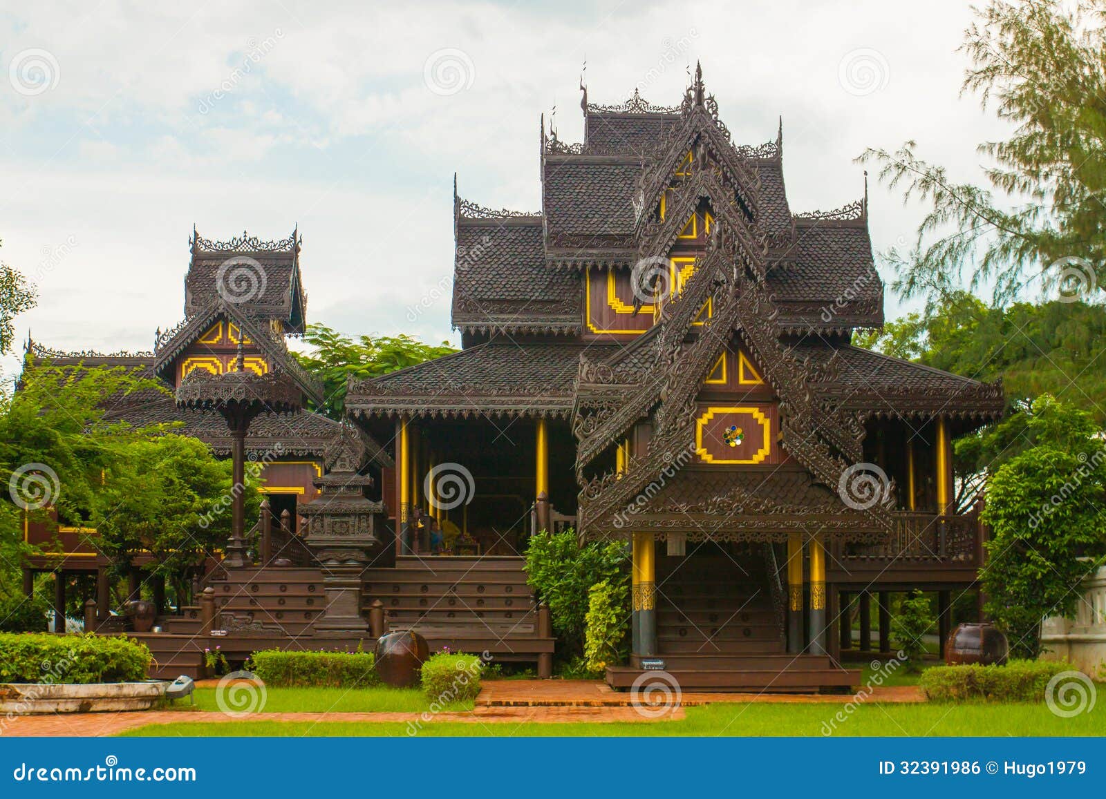 Thai style house stock photo. Image of frame, building - 32391986