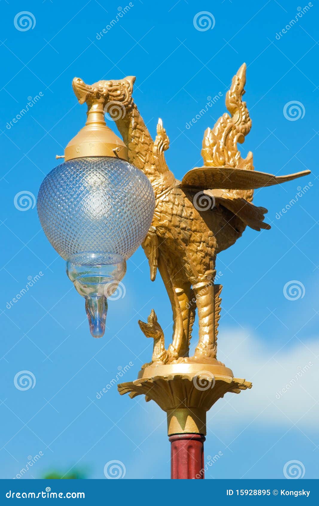 Thai style light pillar stock image. Image of electricity - 15928895