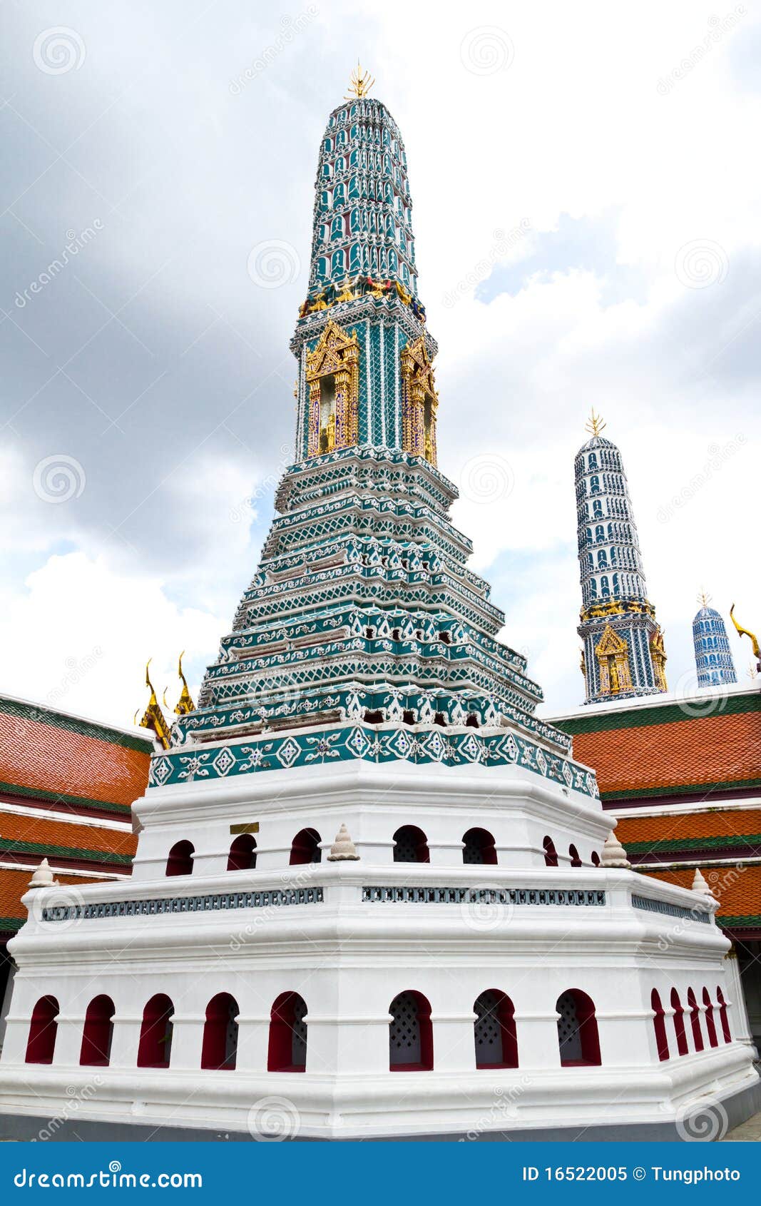 Thai style pagoda stock image. Image of monastery, cloud - 16522005