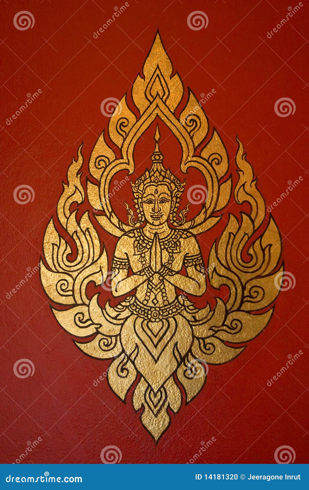 Thai Style Painting Art, Thailand Stock Photo - Image of buddha ...