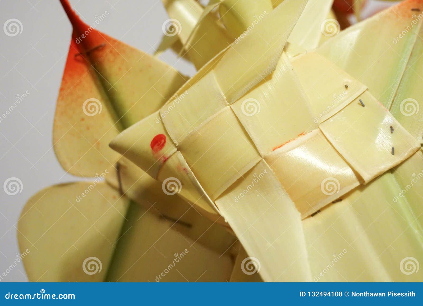 Thai Style Palm Leaf Carp Fish Mobile Handicraft Stock Photo - Image of ...