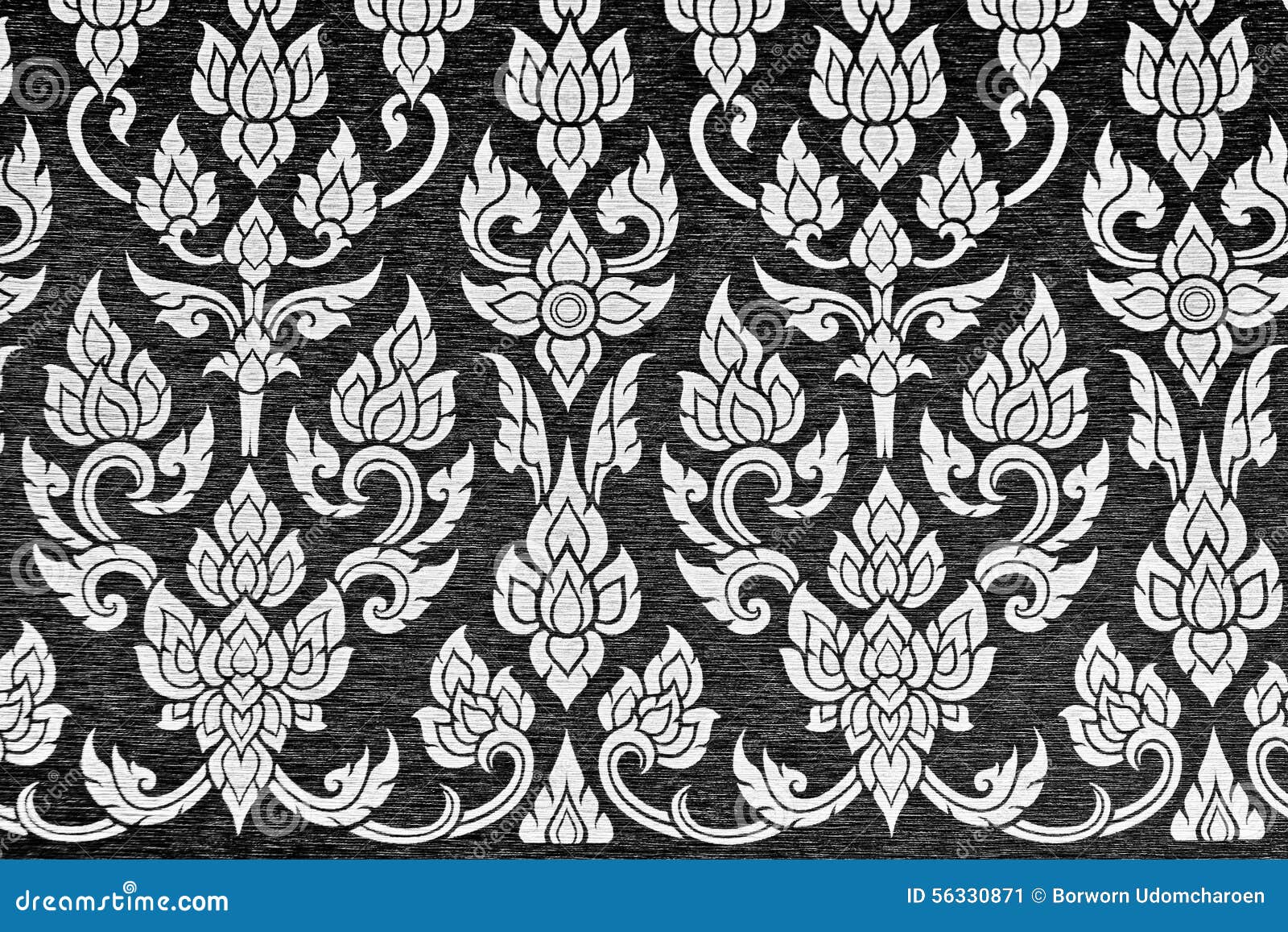 Thai Style Pattern Wallpaper Stock Image - Image of antique, decor ...