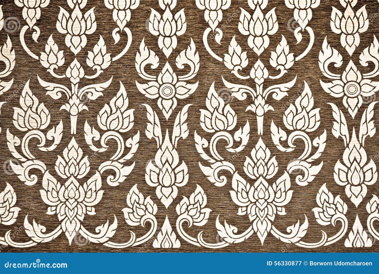 Thai Style Pattern Wallpaper Stock Image - Image of decorative, bangkok ...