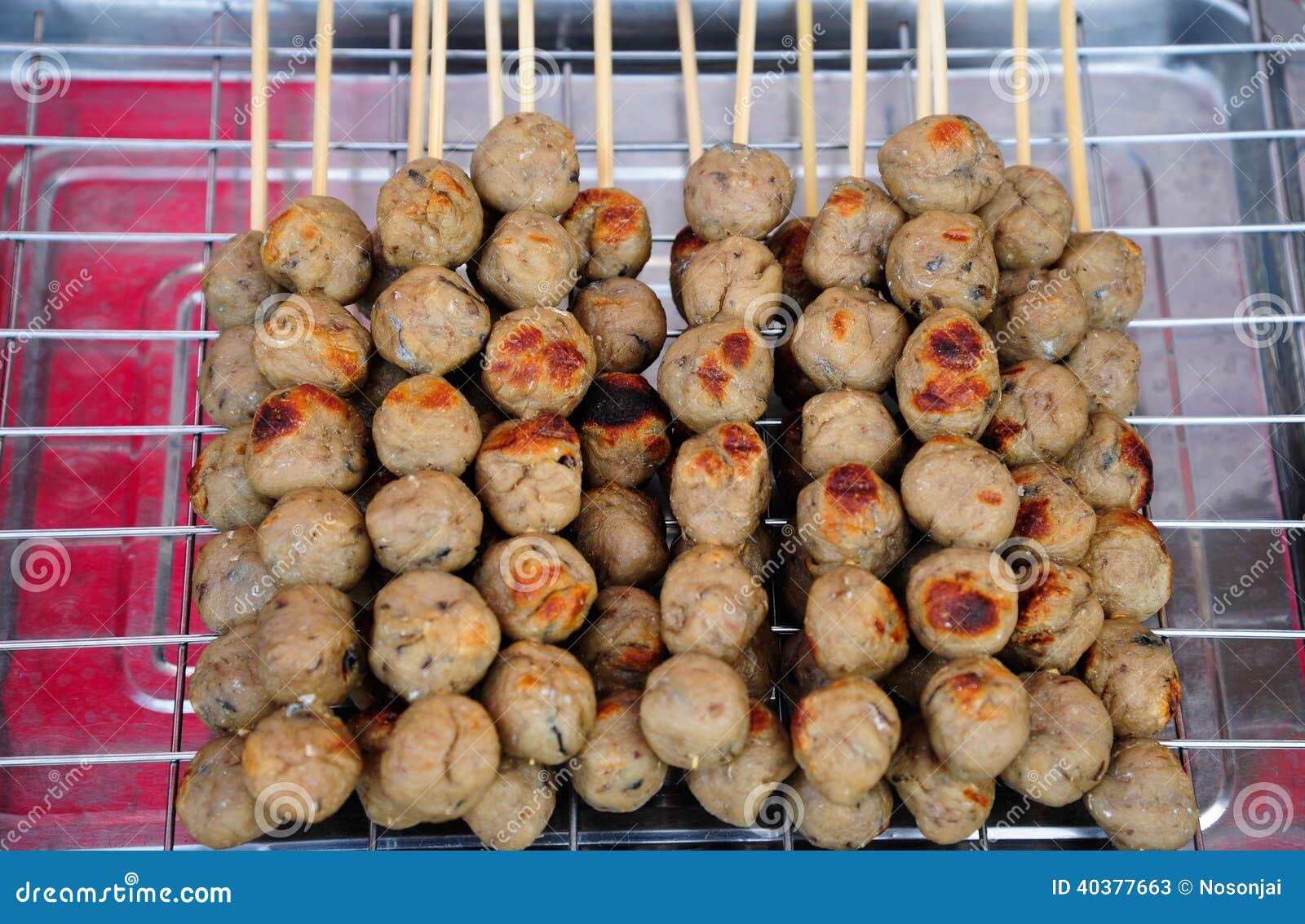 Thai style pork meatball stock image. Image of buffet - 40377663