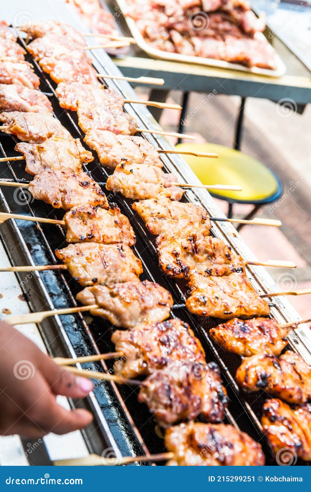 Thai style roast pork stock image. Image of cooking - 215299251