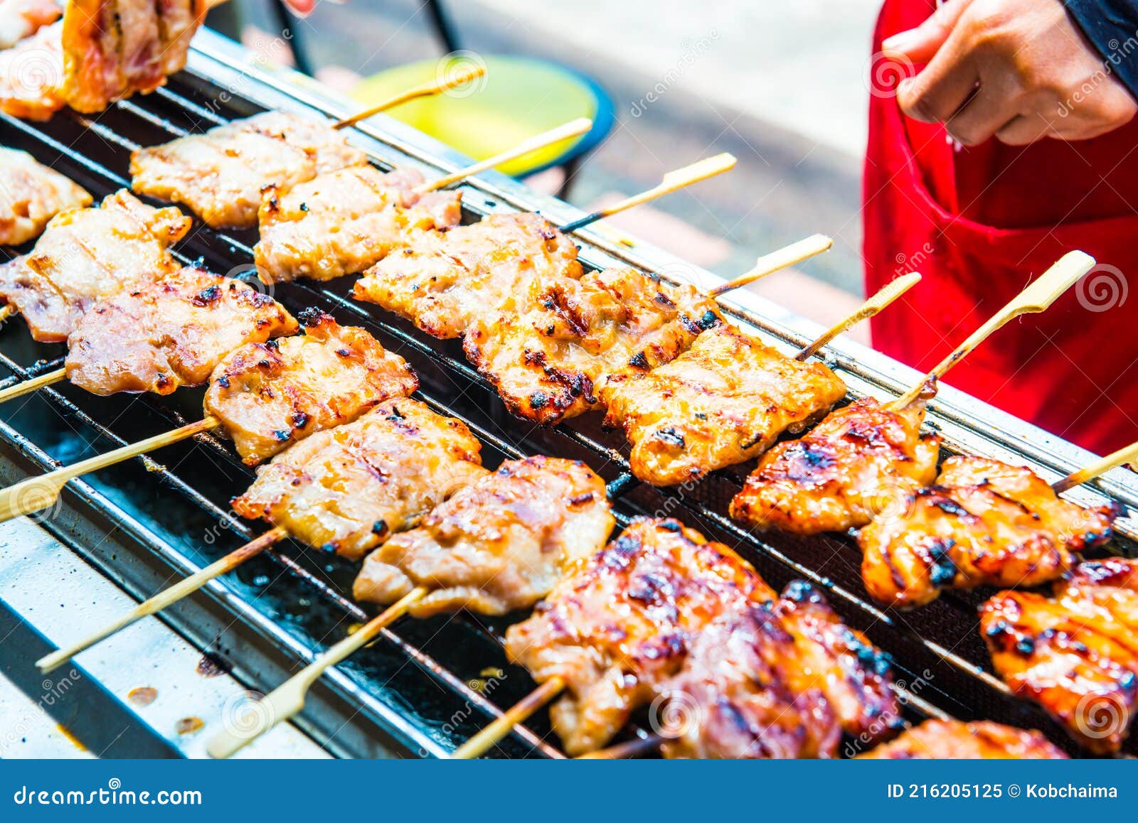 Thai style roast pork stock image. Image of rustic, restaurant - 216205125