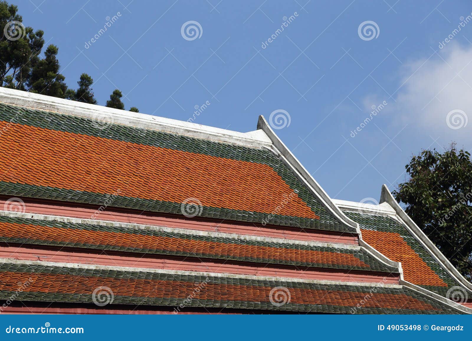 Thai Style Roof and Texture Stock Photo - Image of thailand, buddhist ...