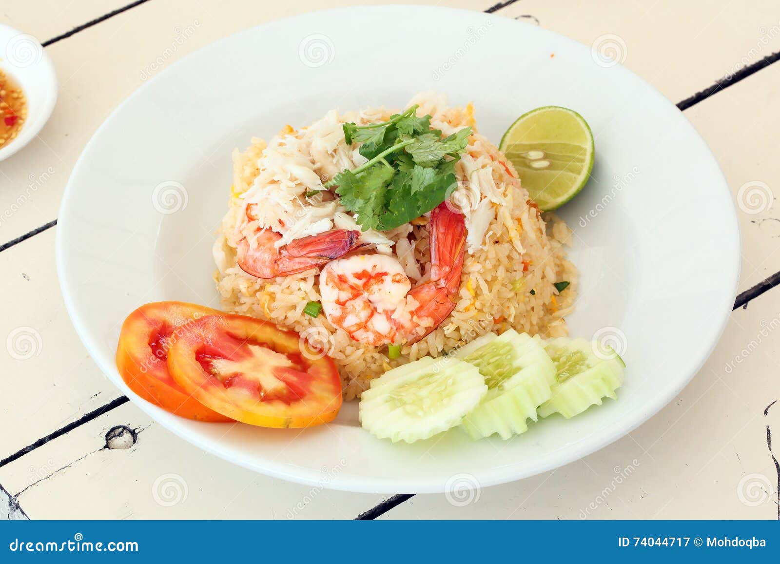 Thai Style Seafood Fried Rice Stock Image - Image of plate, jasmine ...