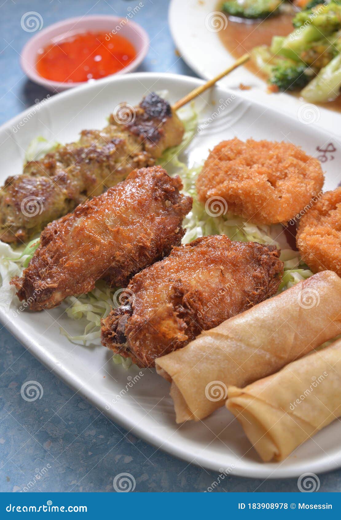 Thai style Snack platter stock photo. Image of meal - 183908978