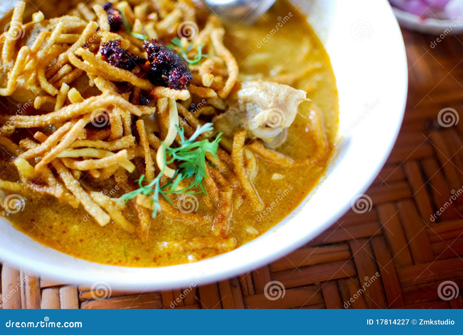 Thai Style Spicy Soup Noodle , Khao Soy Stock Image - Image of chinese ...