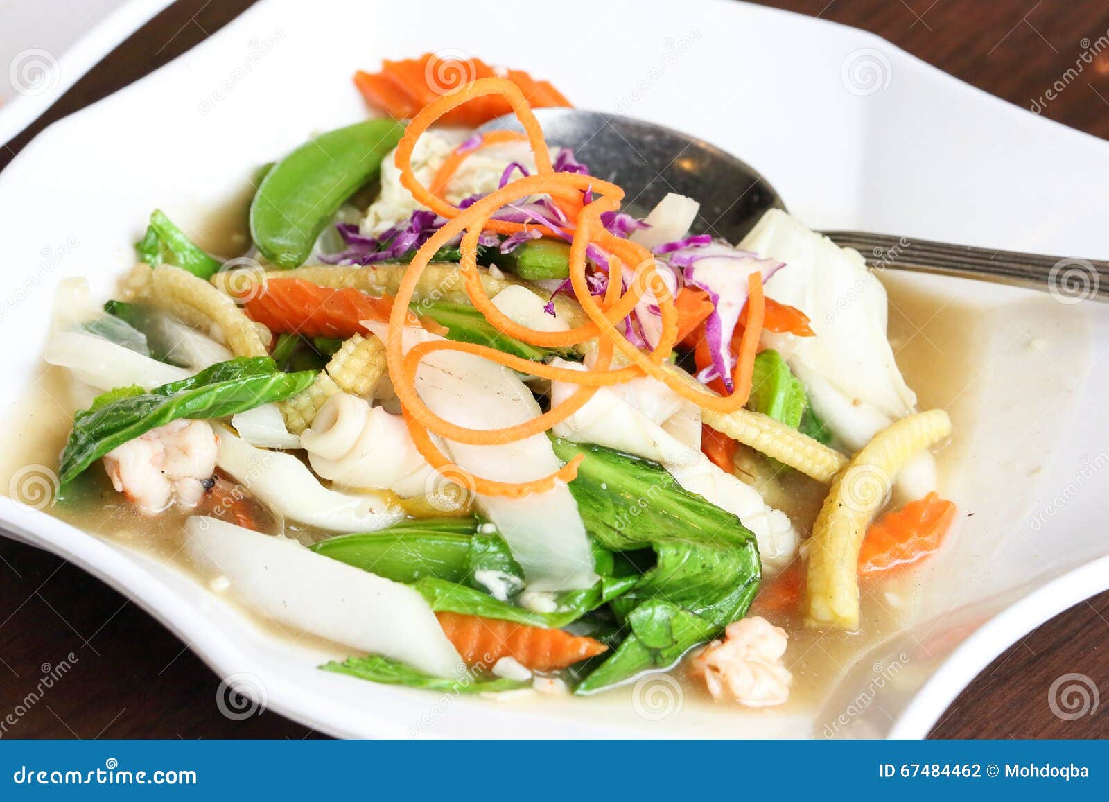 Thai style squid stock photo. Image of asian, green, cooking - 67484462