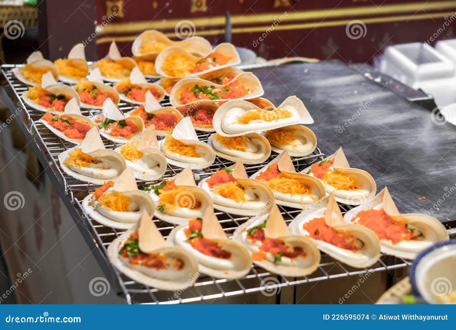 Thai Style Stuffed Crispy Stuffed with Sweet Coconut and Thai Sweet ...