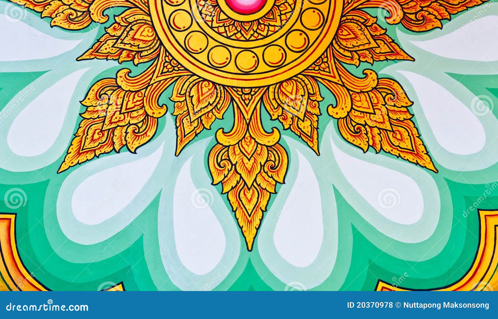 Thai style on the walls stock photo. Image of decorative - 20370978