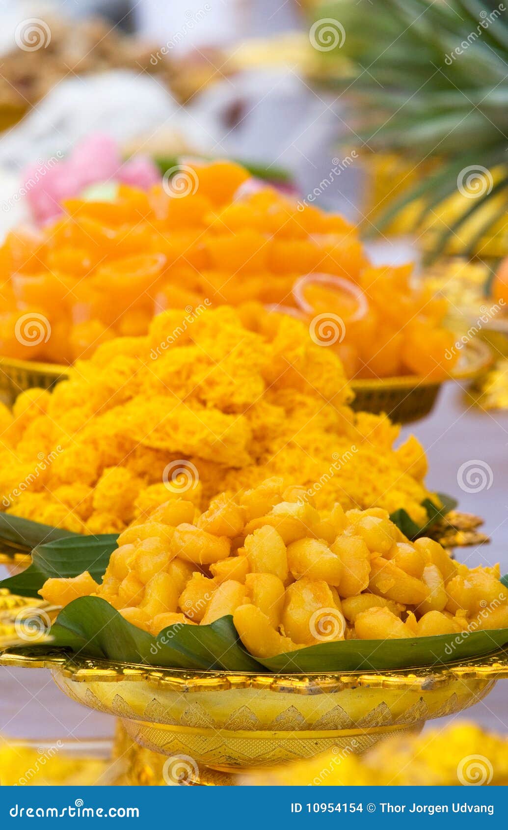 Thai Sweets at a Buddhist Ceremony Stock Photo - Image of abundance ...