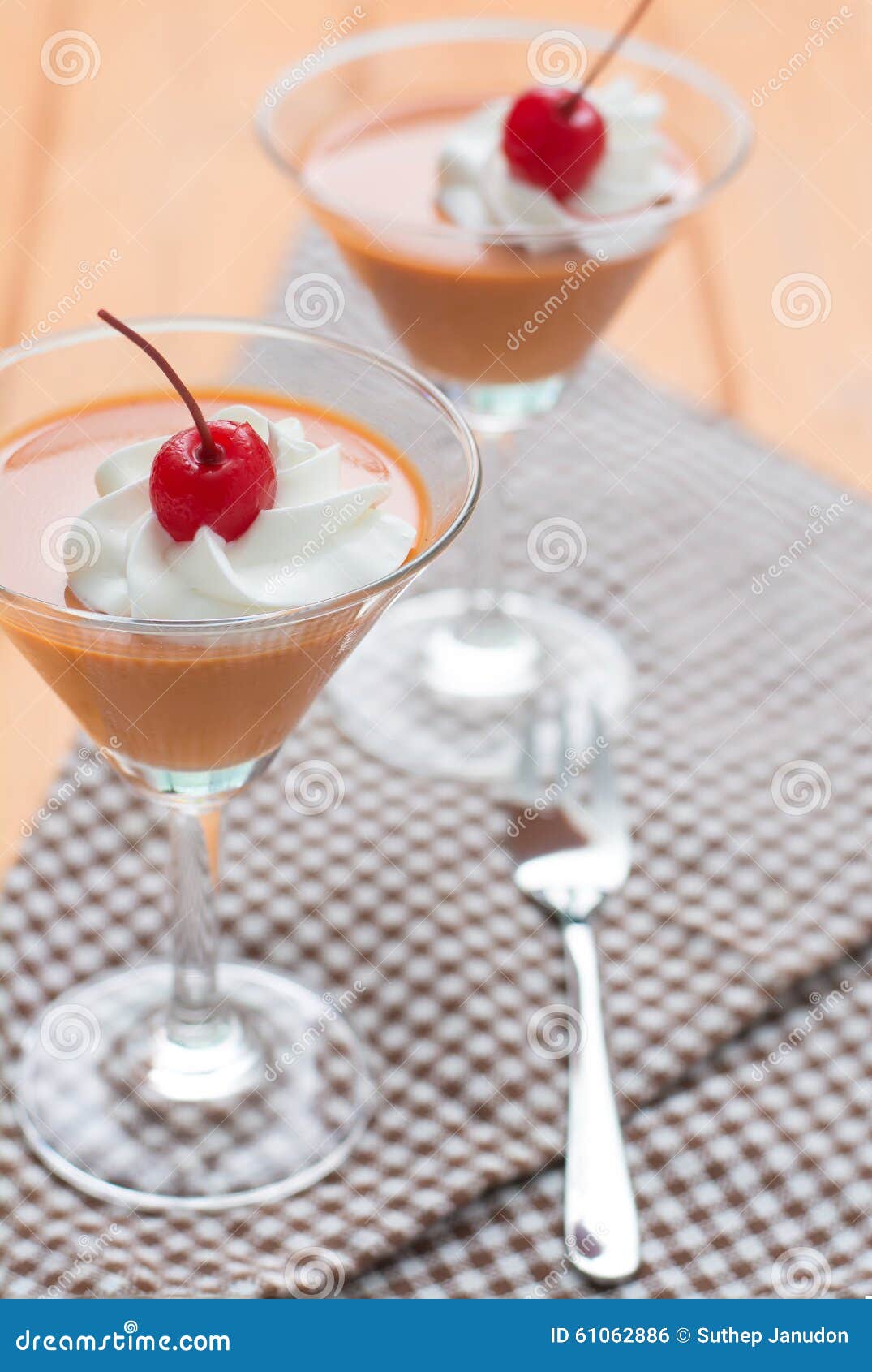 Thai Tea Pudding in Cocktail Glasses Stock Photo - Image of cocktail ...