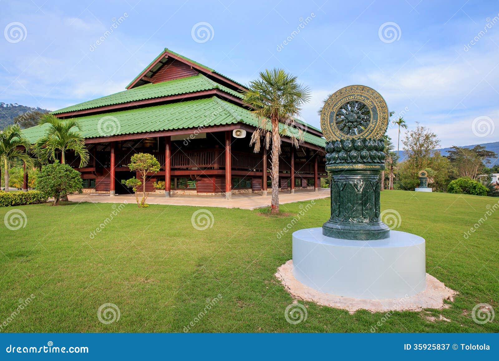 Thai temble with blue sky stock image. Image of pray - 35925837
