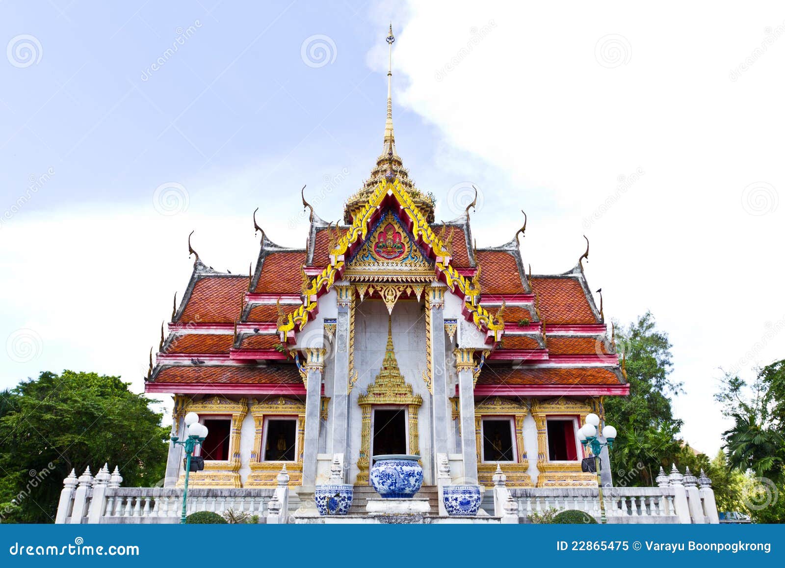 Thai Art Of The Thai Temple Door Royalty-Free Stock Photography ...
