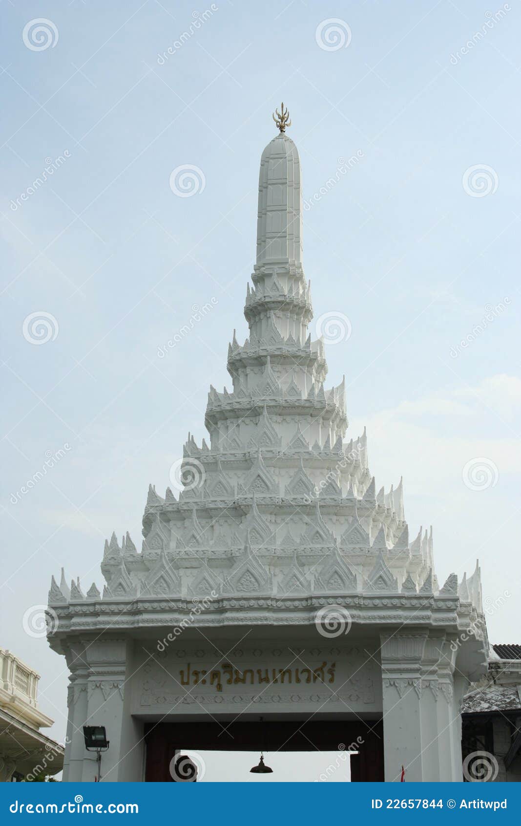 Thai temple gate stock photo. Image of blue, home, culture - 22657844