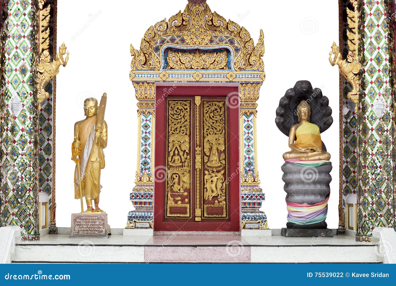 Thai temple gate stock photo. Image of ancient, frame - 75539022