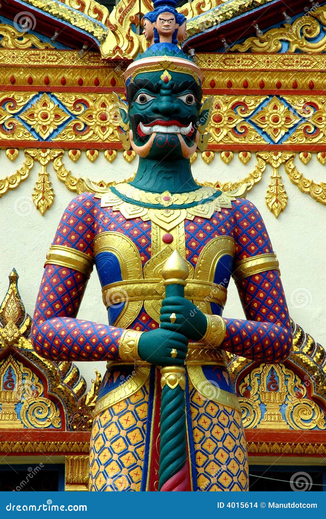 Thai Temple Guard stock photo. Image of buddha, guard - 4015614