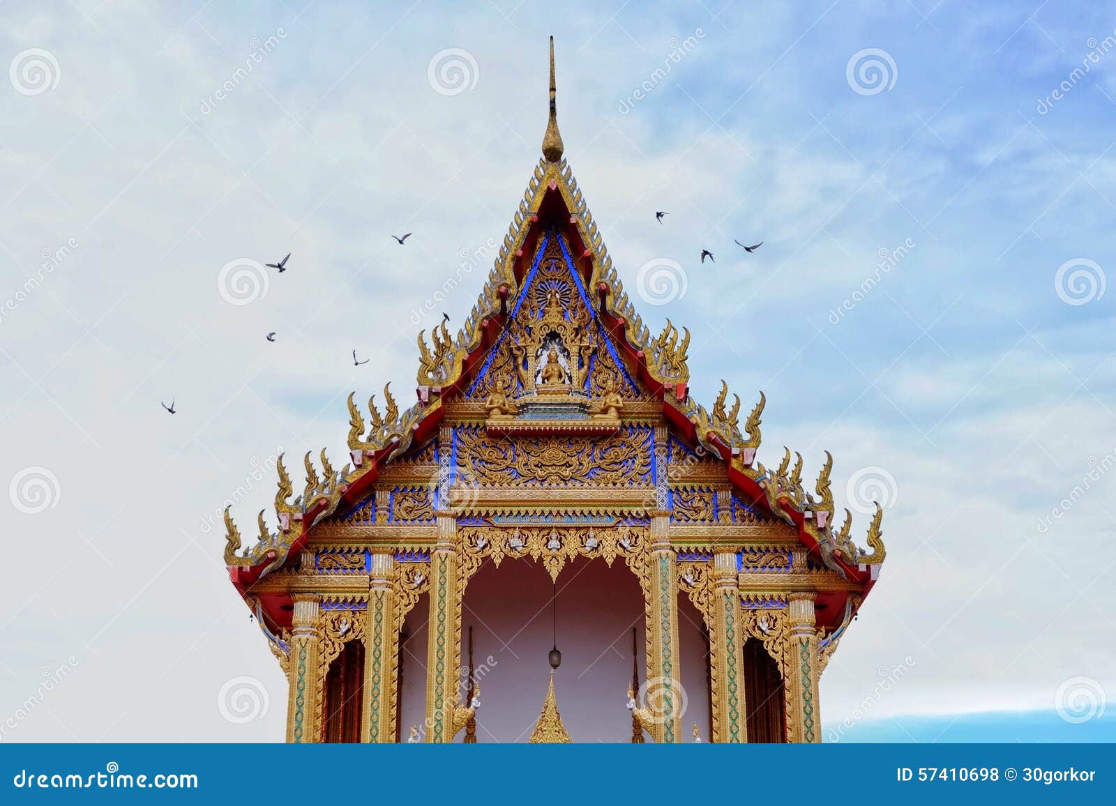 Thai temple stock photo. Image of architect, nonthaburi - 57410698