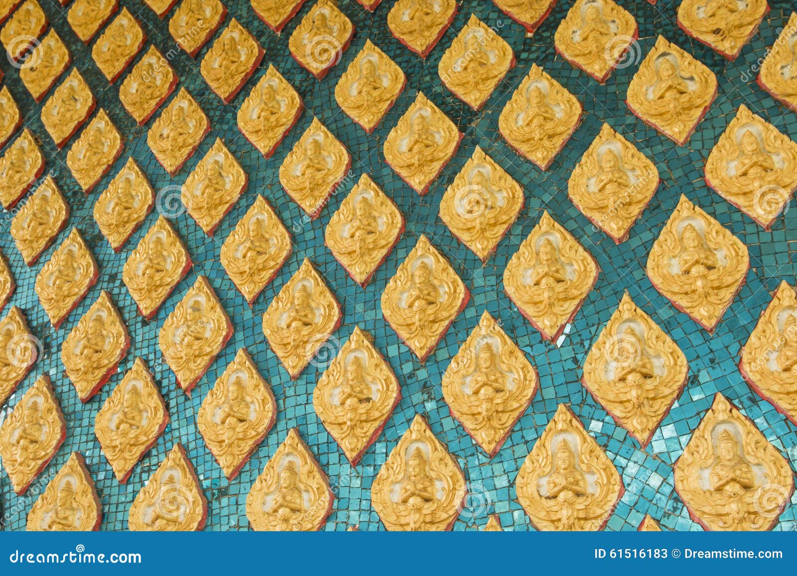 Thai Temple Wall Art Design Stock Image - Image of culture, asian: 61516183