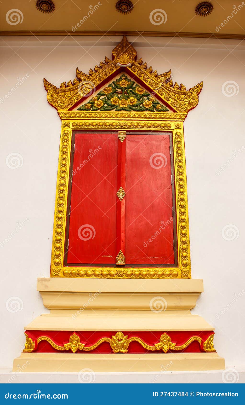 Thai temple window stock photo. Image of asian, design - 27437484