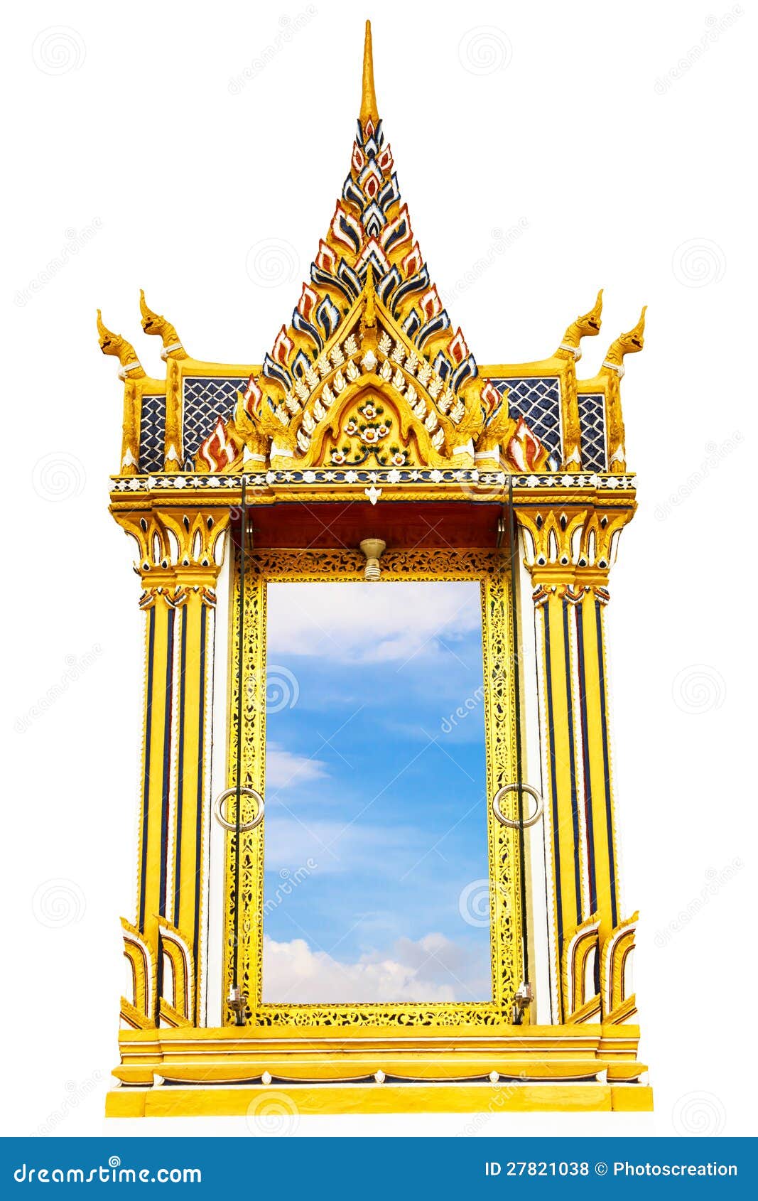Thai temple window stock photo. Image of decorate, buddhism - 27821038