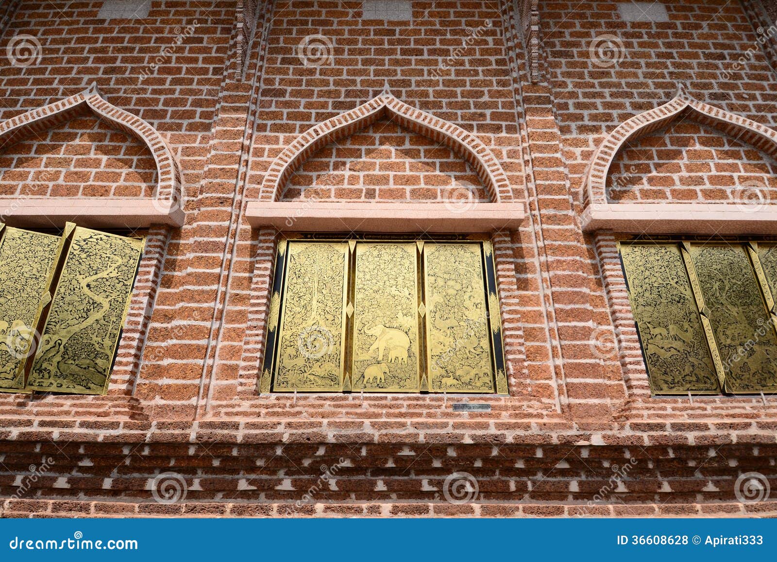 Thai temple window stock photo. Image of east, detail - 36608628