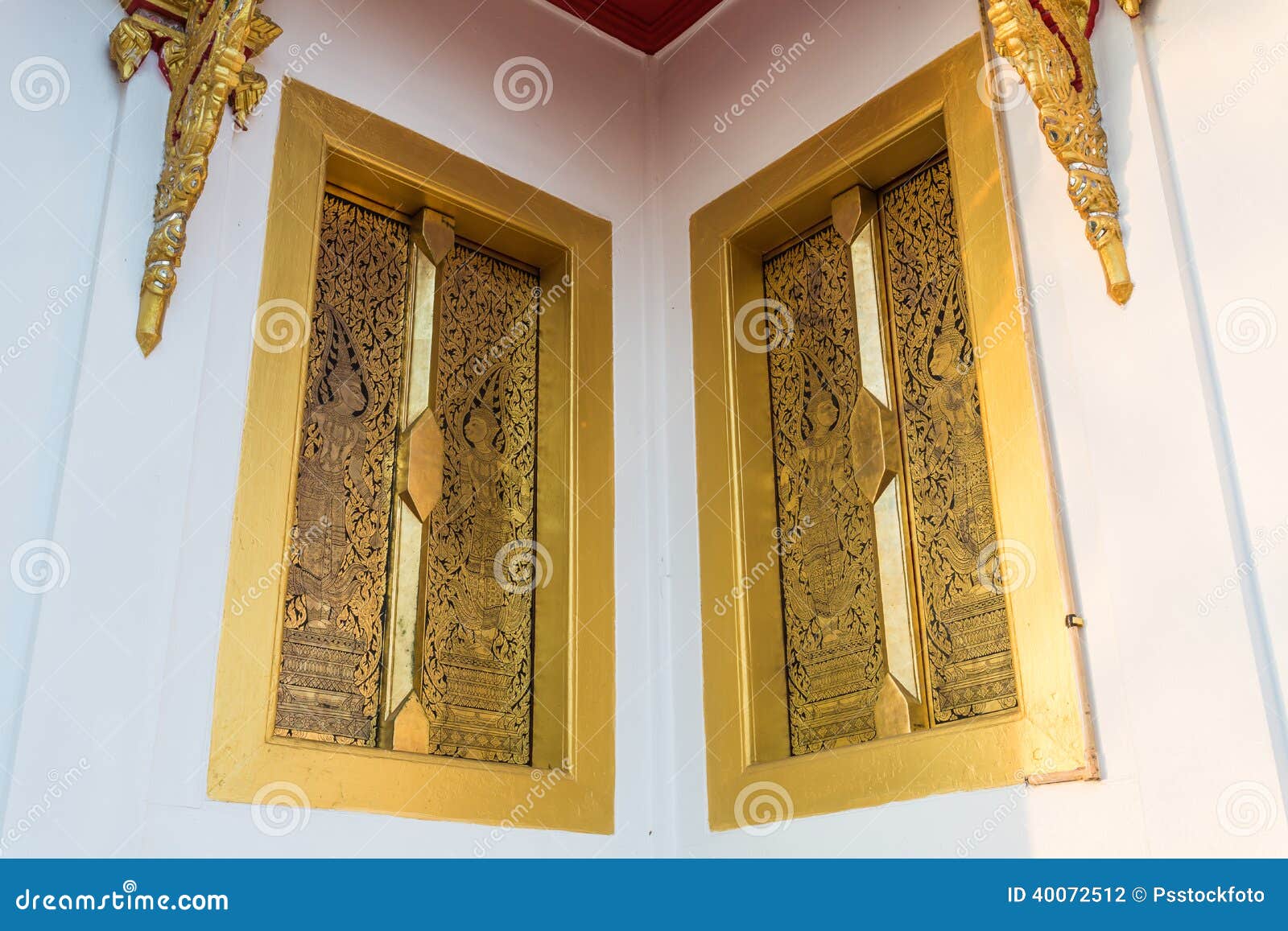 Thai temple windows stock photo. Image of thailand, window - 40072512