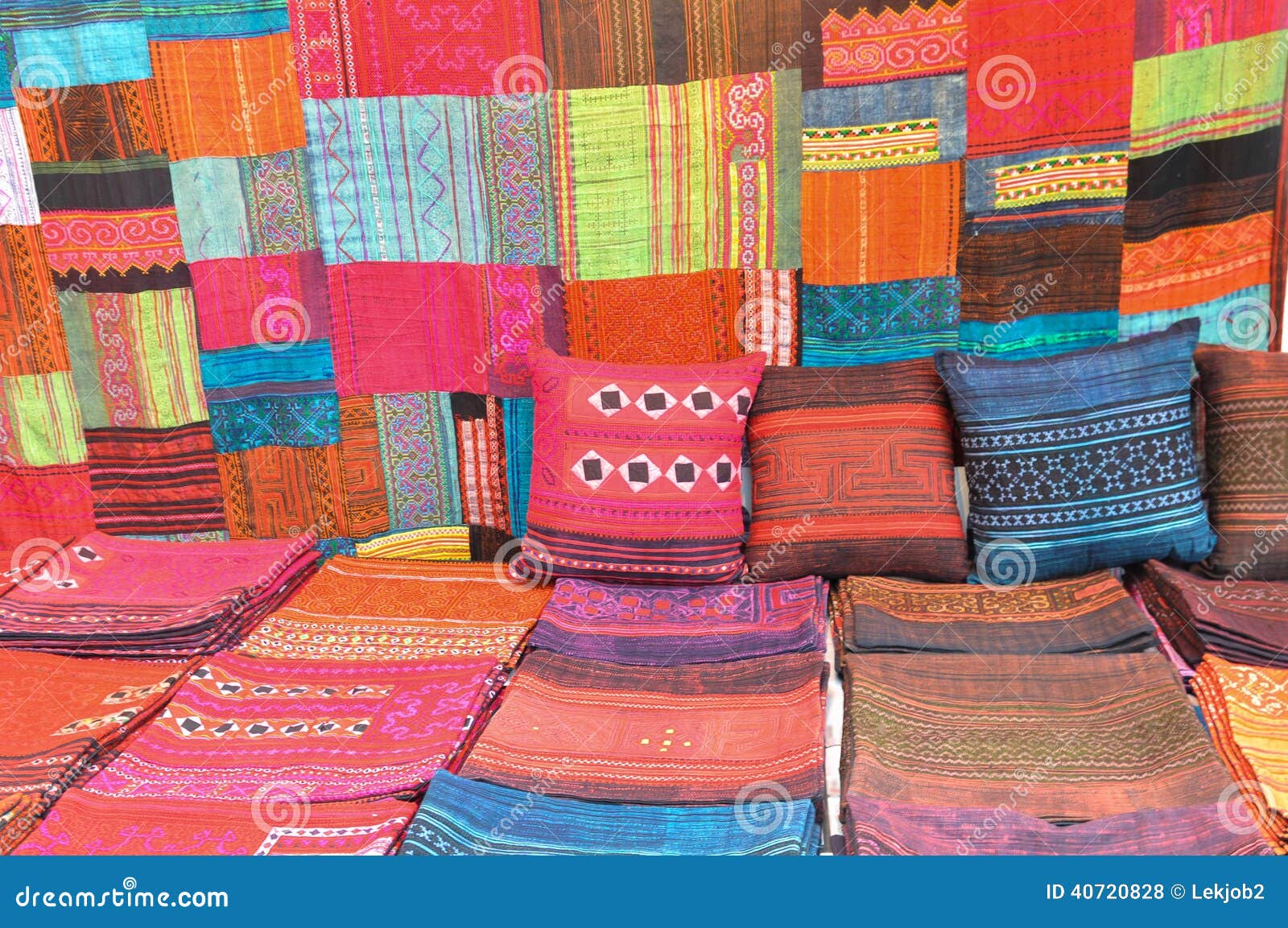Thai textile stock photo. Image of textile, scarf, vibrant - 40720828