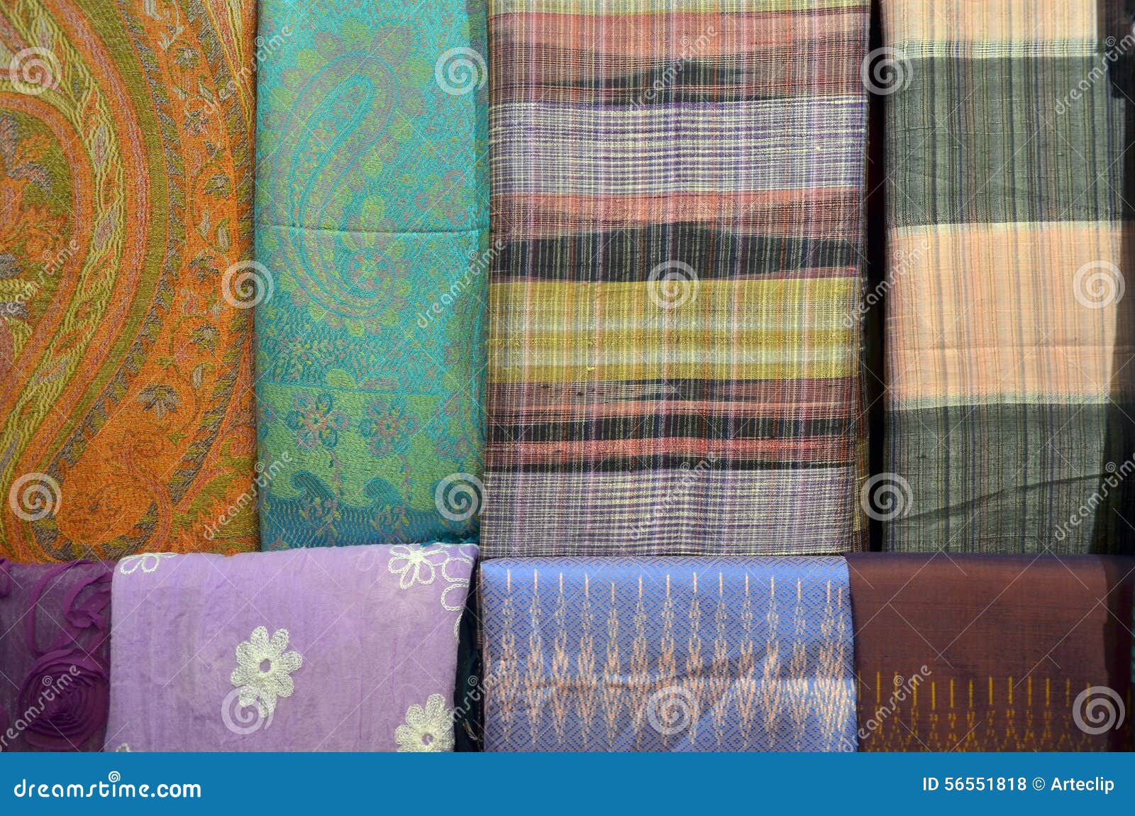 Thai textile texture stock photo. Image of bright, cloth - 56551818